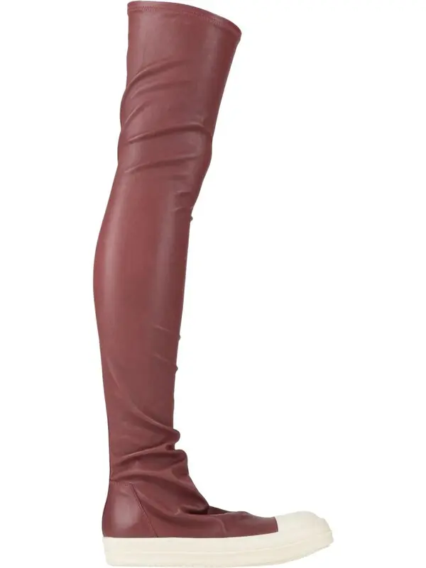 Rick Owens Elastic Over-the-knee Boots - Red