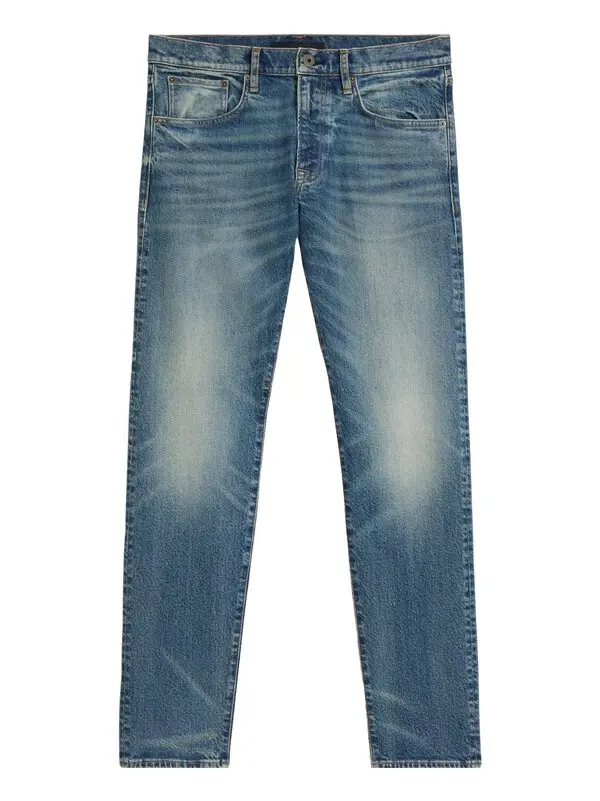 Hugo Boss Leg Jeans In Faded Washedblue Denim - No