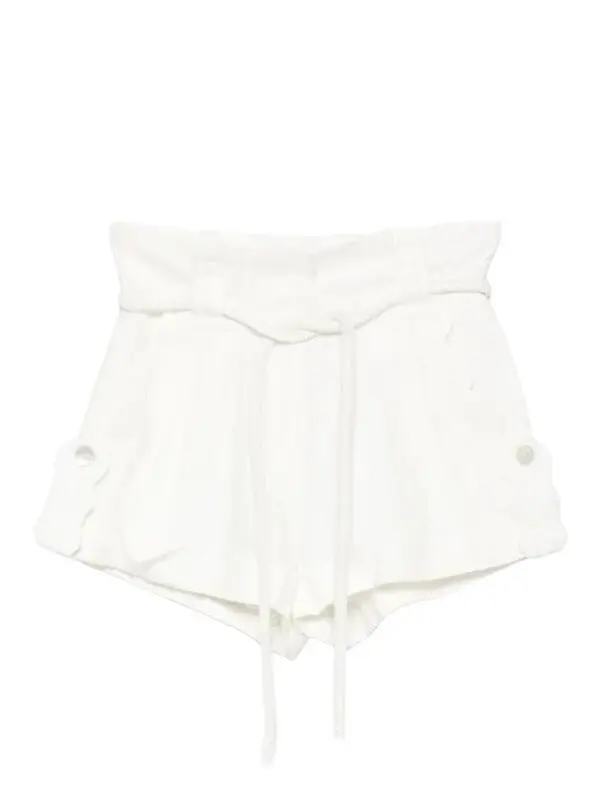 Farm Rio Lace-up Shorts - White