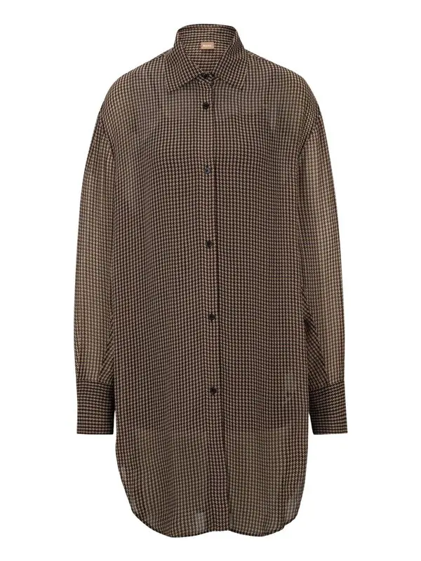 Hugo Boss Loosefit Shirt In Brown - Multicolor