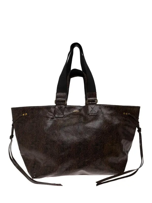 Isabel Marant Étoile Python-print Handbag - Brown