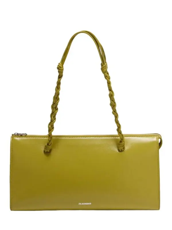 JIL SANDER Tangle Tent Leather Shoulder Bag - Chartreuse
