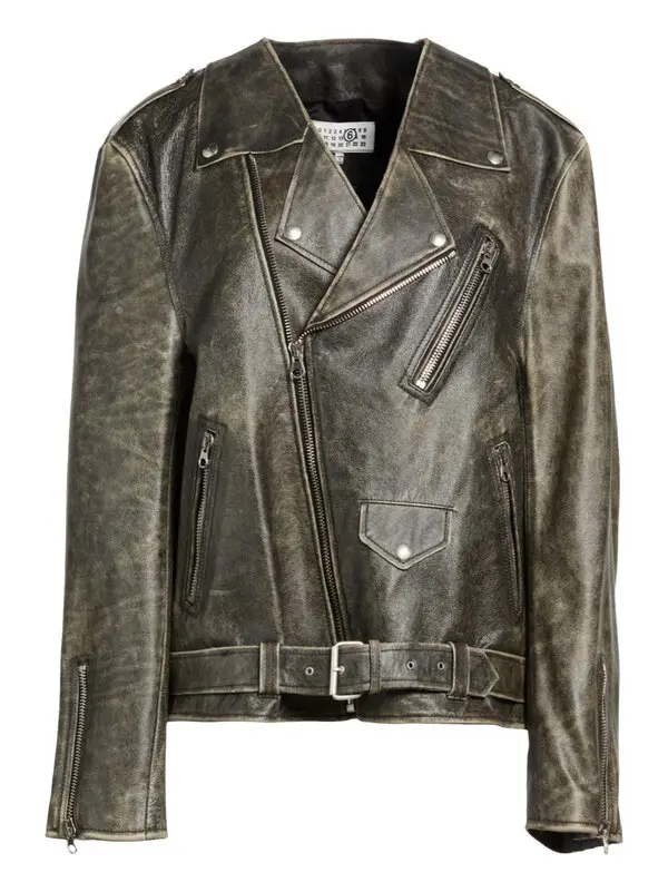 MAISON MARGIELA Minimalist Leather Jacket - Black