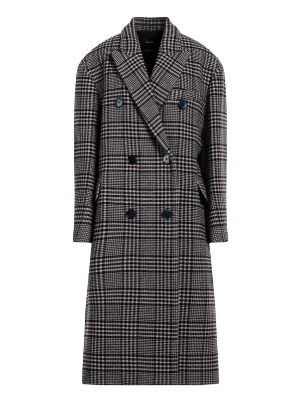Isabel Marant Étoile Plaid Flannel Coat - Blue