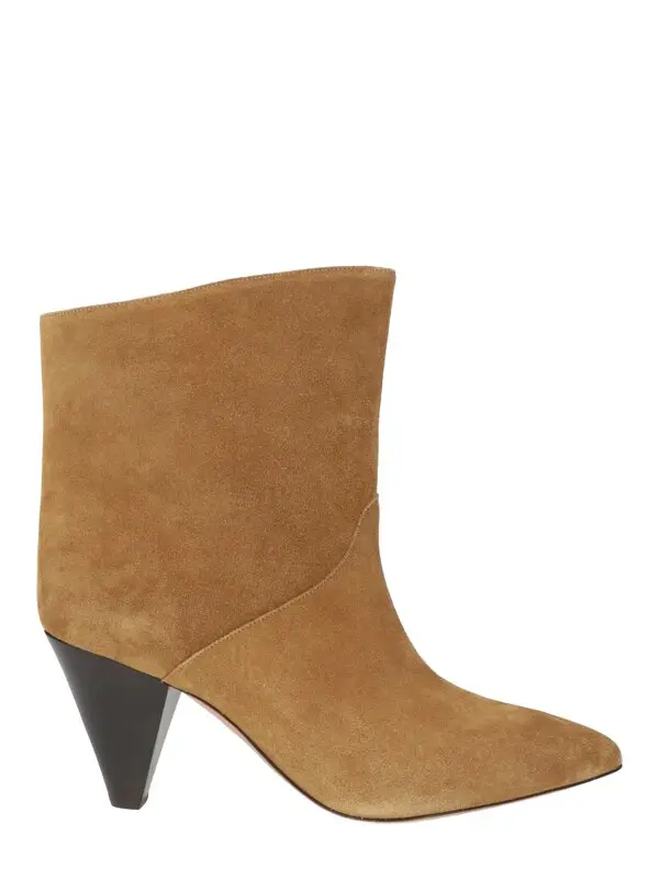 Isabel Marant Étoile Minimalist Suede Ankle Boots - Camel
