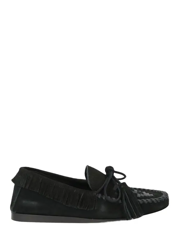 Isabel Marant Étoile Suede Fringe Loafers - Black