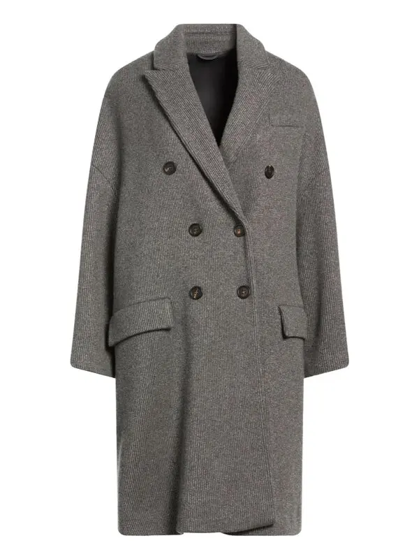 Brunello Cucinelli Metallic Double- Coat - Grey