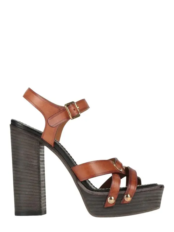 Chloé Minimalist Leather Block-heel Sandals - Black