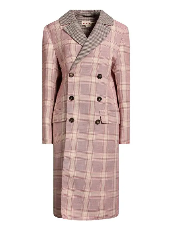 Marni Plaid Long Coat - No