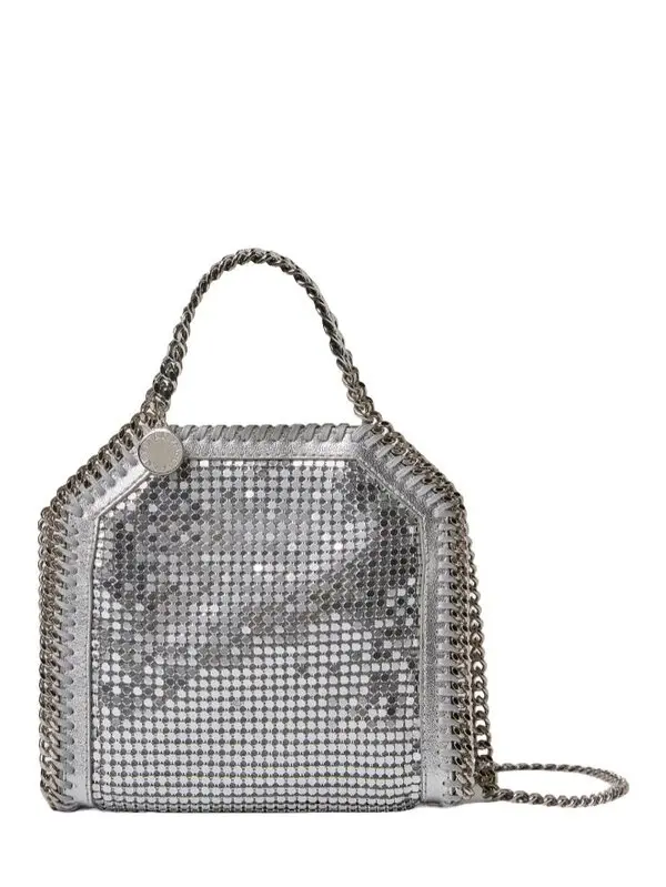 Stella McCartney Falabella Chainmail Tiny Tote Bag - Silver