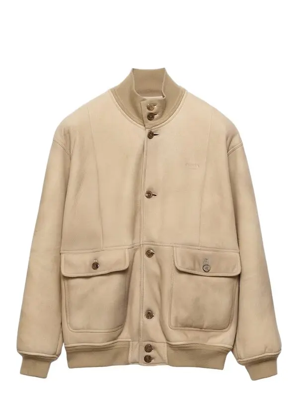 Prada Shearling Bomber Jacket - Rope