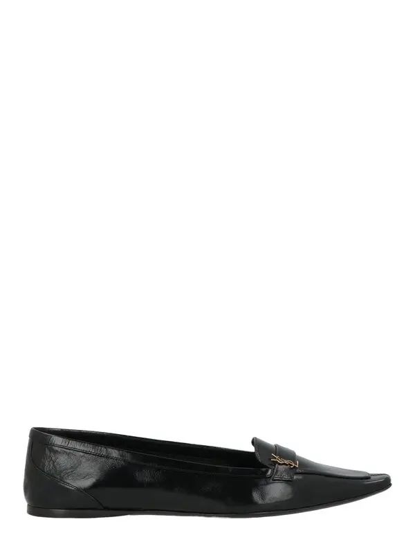 Saint Laurent Glossy Leather Shoes - Black