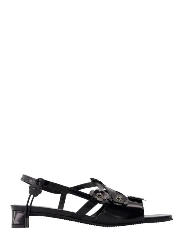 Cecilie Bahnsen Cbarna Box Floral Sandals - Black