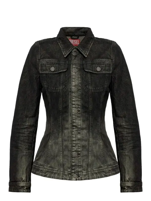 DIESEL® De-katerin-fsjj Denim Jacket - Black