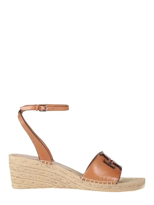 Tory Burch Leather Wedge-heel Espadrilles - Camel