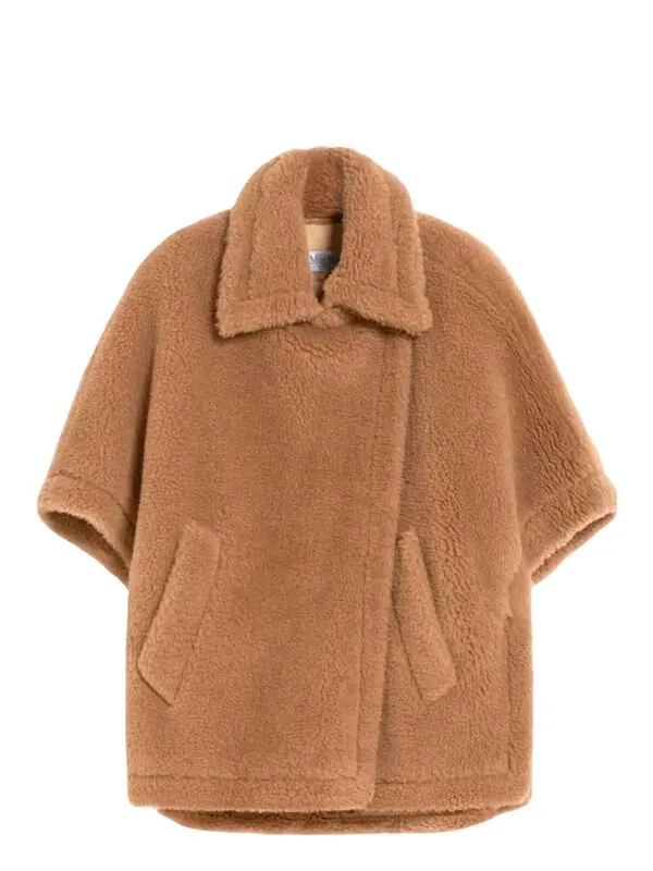 Max Mara Teddy Fabric Cape - Camel