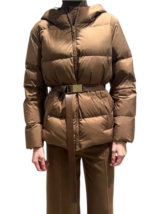 Max Mara Long-sleeved Hooded Cotton Jacket - Chestnut
