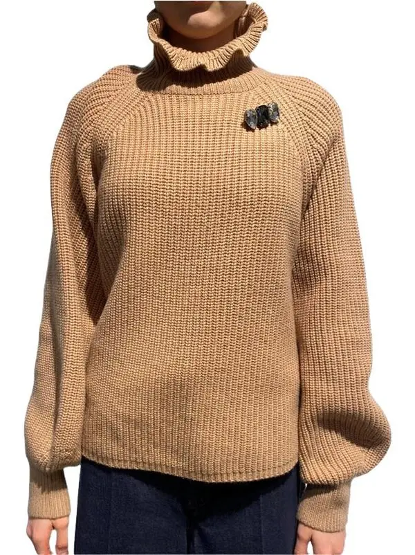 Max Mara Nadar Quarter-zip Sweater - Camel