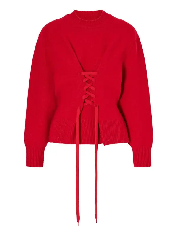 Simone Rocha Merino Wool-blend Sweater - Red