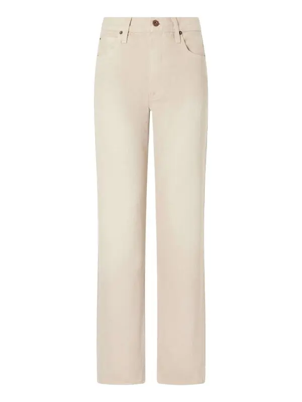 SLVRLAKE Kendra High-rise Straight-leg Jeans - Ecru