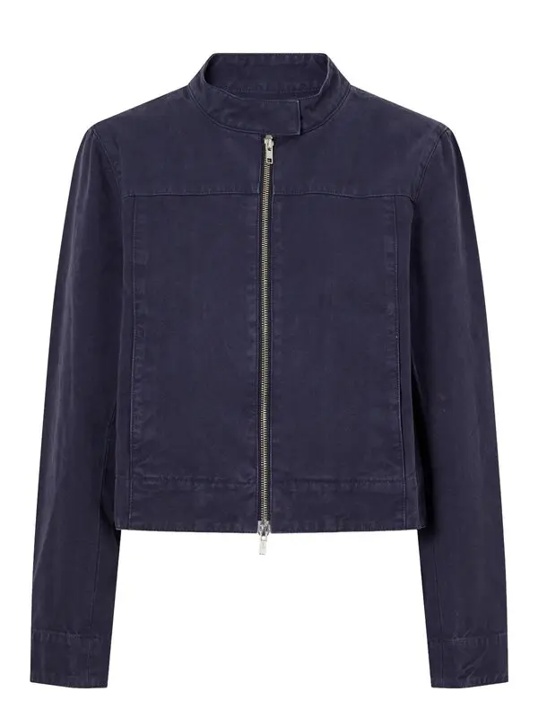Still Here Car Cotton-canvas Jacket - Blue