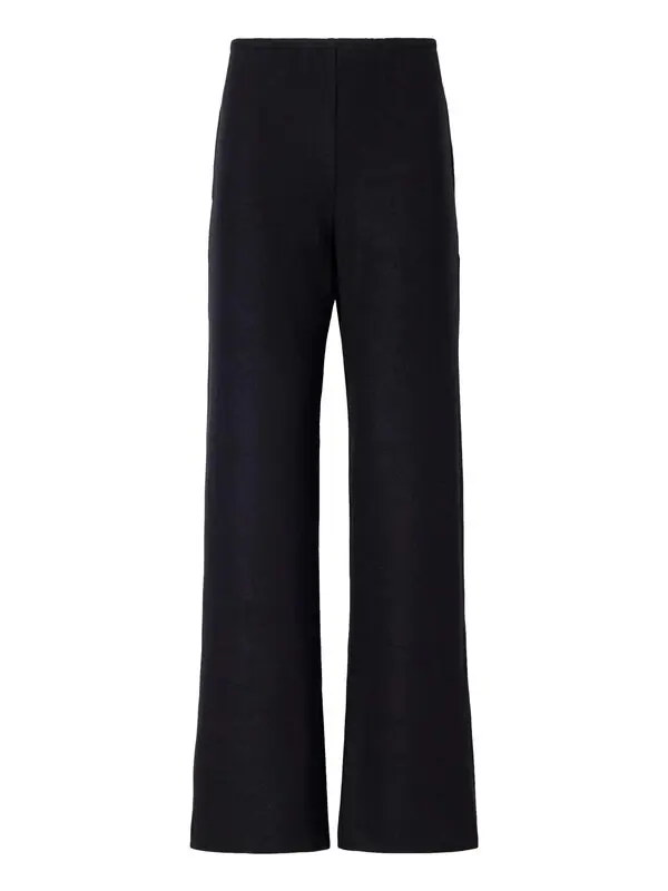 LESET Lauren Jersey Straight-leg Pants - Black