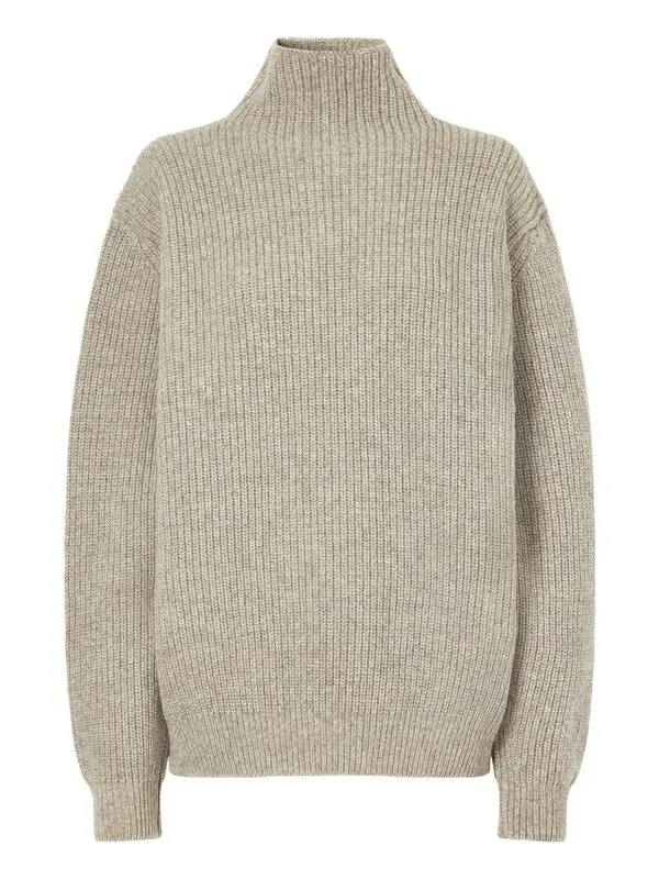 LEMAIRE Ribbed Alpaca And Yak-blend Sweater - Beige
