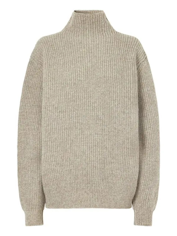 LEMAIRE Ribbed Alpaca And Yak-blend Sweater - Neutrals