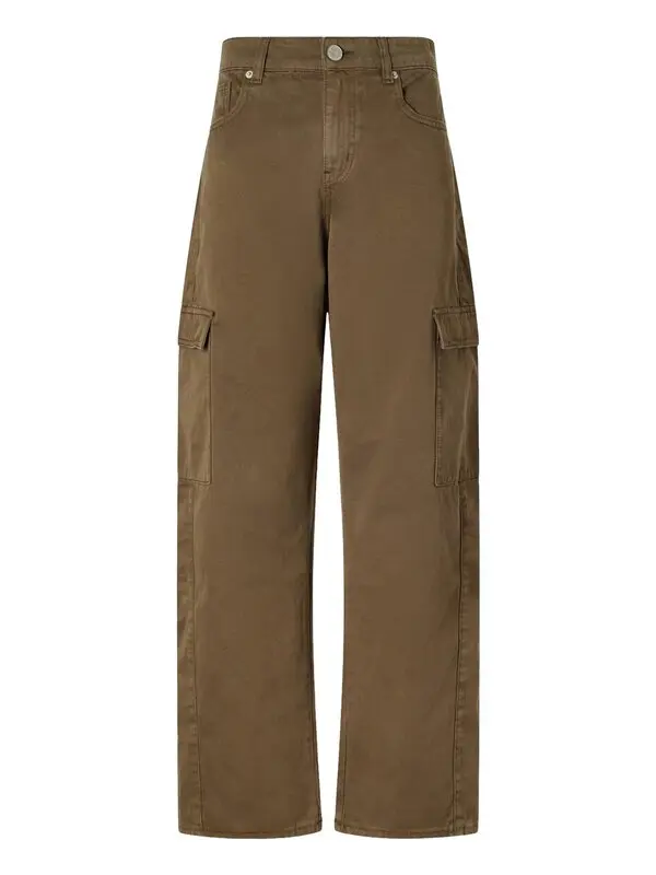 LA LIGNE Mid-rise Barrel-leg Jeans - Green