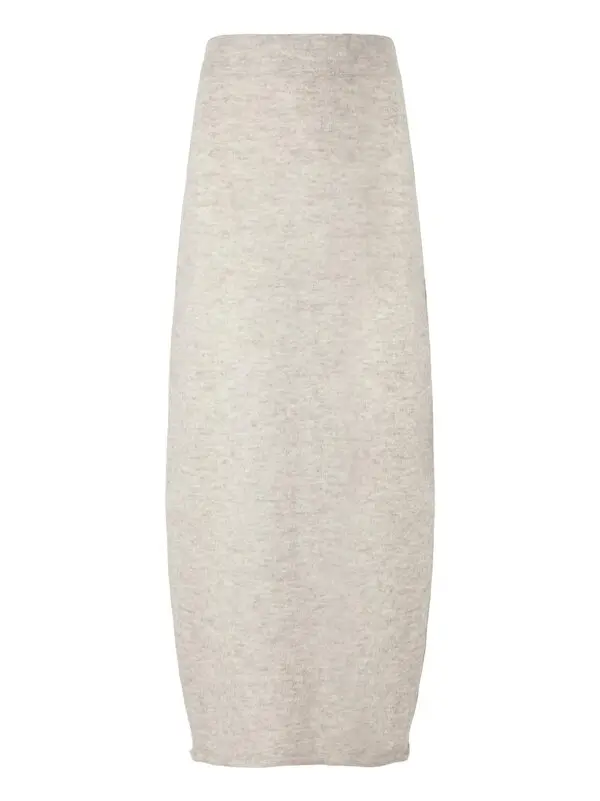 LAUREN MANOOGIAN Bottle Alpaca-blend Midi Skirt - Neutrals
