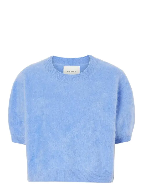 LISA YANG Juniper Brushed Cashmere Sweater - Blue