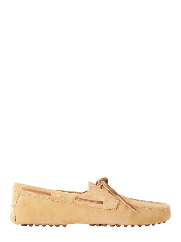 Polo Ralph Lauren Bow-detail Suede Moccassins - Neutrals