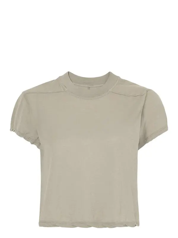 Rick Owens Cropped Cotton-jersey T-shirt - Beige