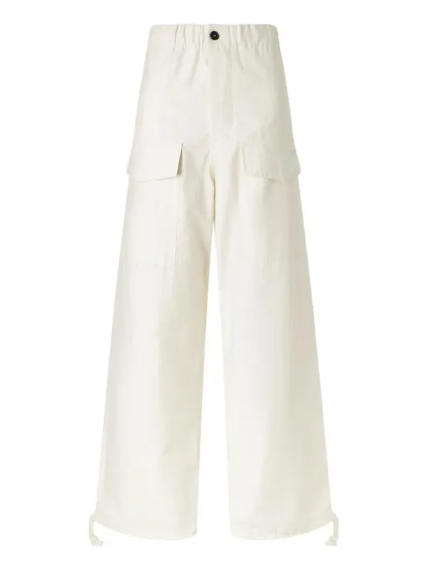 JW Anderson Cotton-blend Gabardine Track Pants - Neutrals