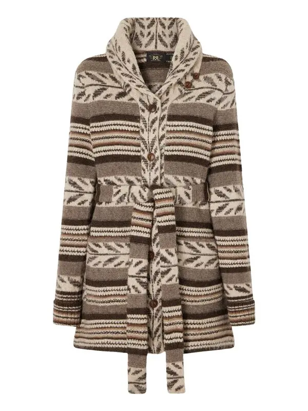 Ralph Lauren Rory Belted Alpaca-blend Cardigan - Brown