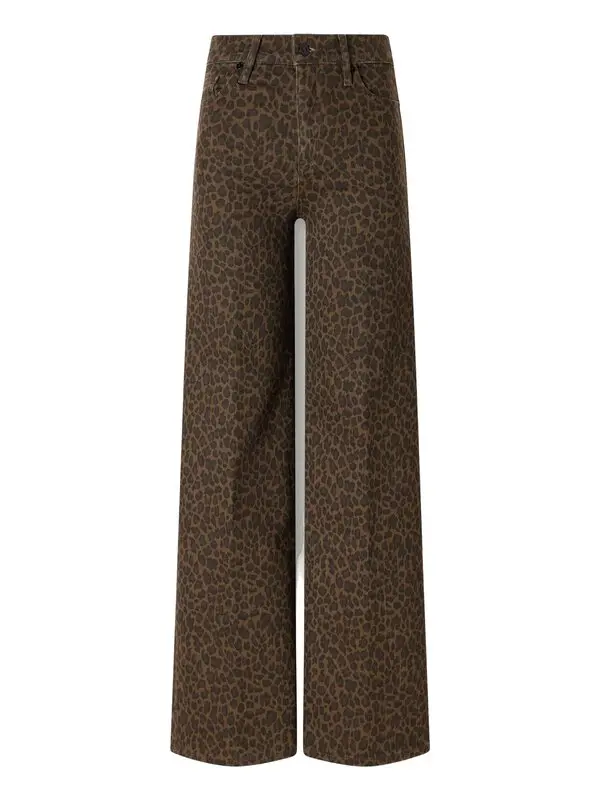 FRAME Le Slim Palazzo Leopard-print High-rise Flared Jeans - Leopard Print