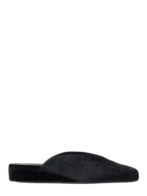 ANCIENT GREEK SANDALS Velvet Wedge Slip-ons - Black