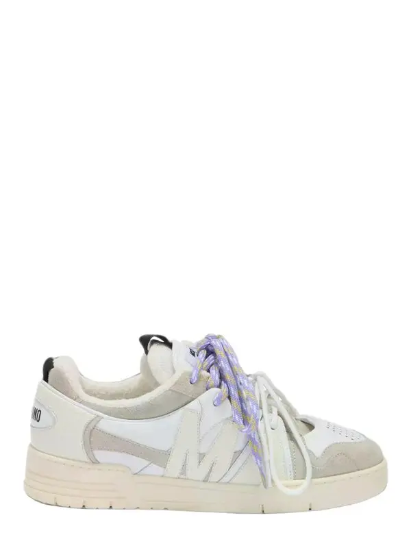 Moschino Double-lace Panelled Sneakers - White