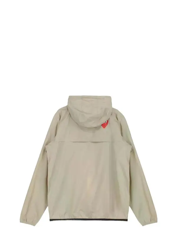 Play Comme Des Garcon X K-way Logo-patch Windbreaker Hoodie - Neutrals