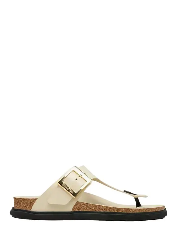 BIRKENSTOCK Gizeh Patent Leather Sandals - Neutrals