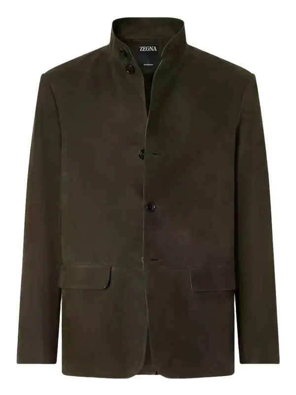 Zegna Dark Olive Secondskin Ii Conte Jacket - Green
