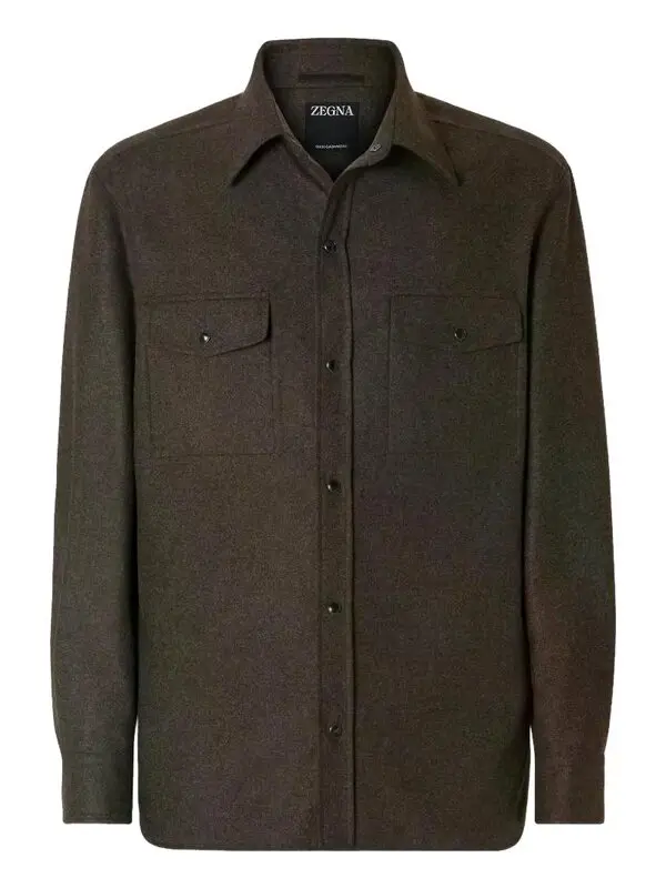 Zegna Oasi Cashmere Overshirt - Brown