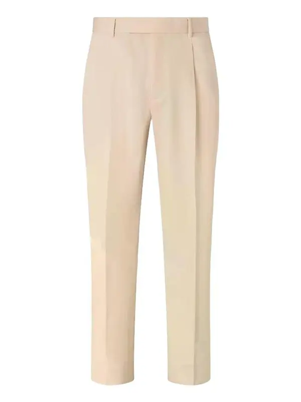 Zegna Cream White Cotton And Wool Pants - Neutrals