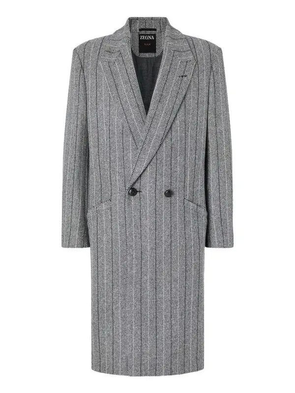Zegna Trofeo Selection Wool Overcoat - Grey