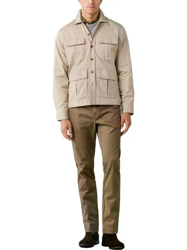 HACKETT  Four-pocket Shirt Jacket - Neutrals