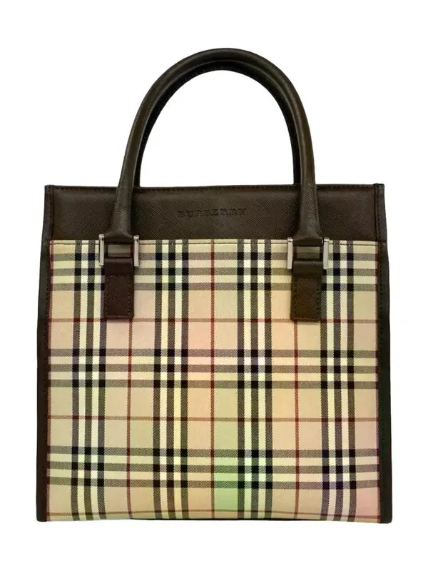 Burberry 2000-2017 House Check Canvas Handbag - Neutrals