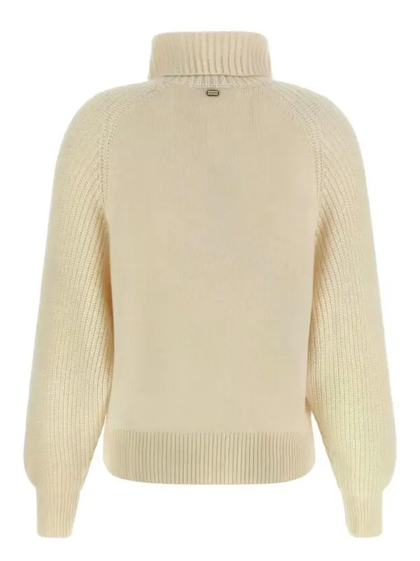 Agnona Zip-neck Cropped Sweater - Neutrals