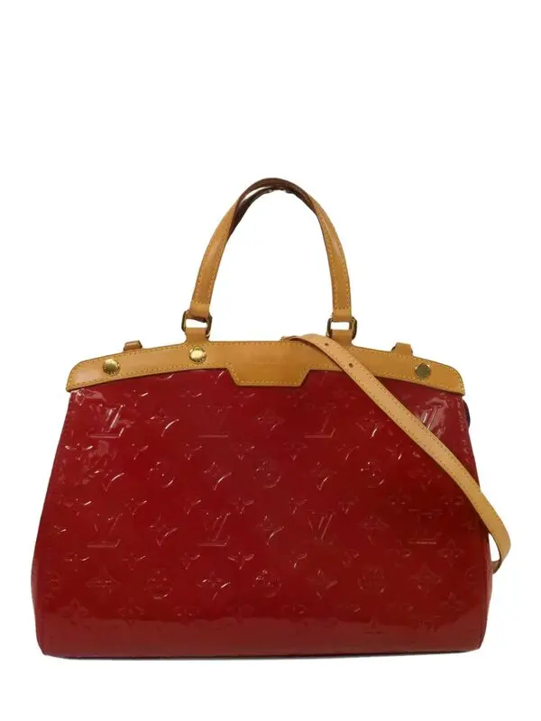 LOUIS VUITTON Monogram Vernis Brea Tote Bag - Red