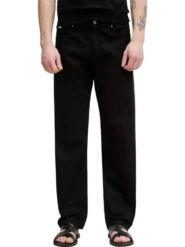 Lindbergh Logo-patch Straight-leg Jeans - Black