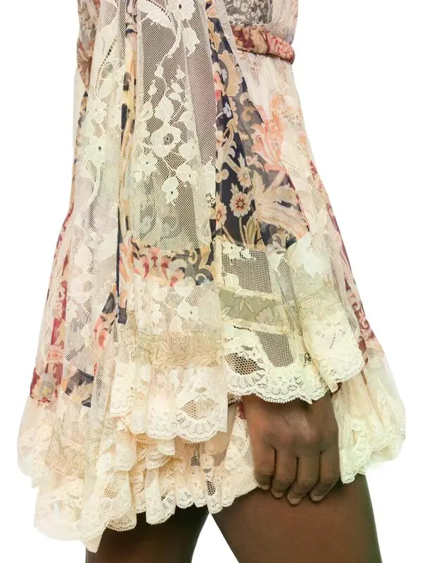 Zimmermann Valiant Panelled Wrap Mini - Brown